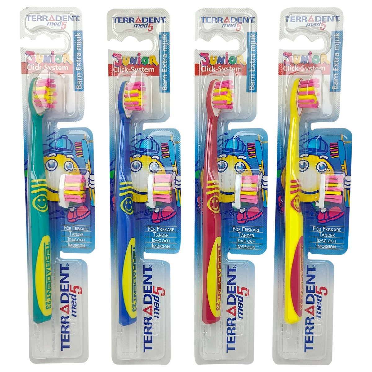 Terradent med5 Børnetandbørste X-Soft + Refill Børstehoved