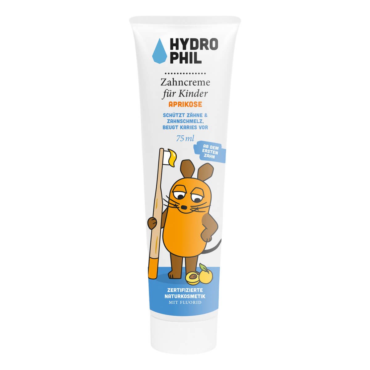 Naturlig Barnetannkrem Hydrophil Apricot 75 ml