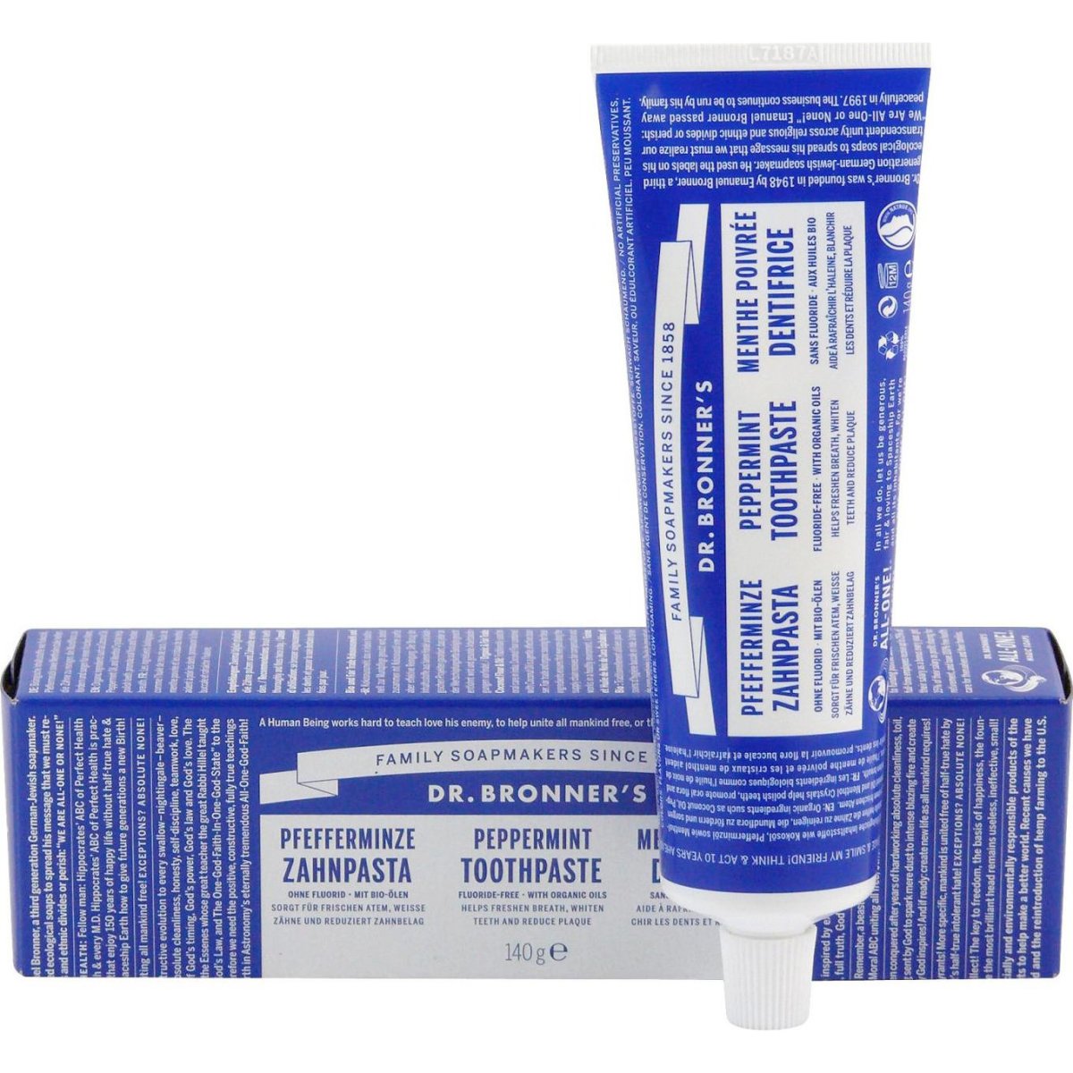 Dr. Bronner's All One Tannkrem Peppermint 105 ml