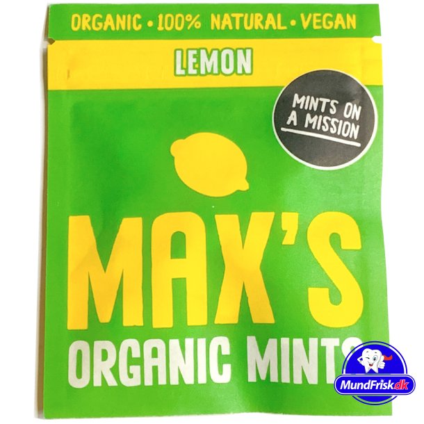 Økologiske MInttabletter MAX'S Lemon 17g