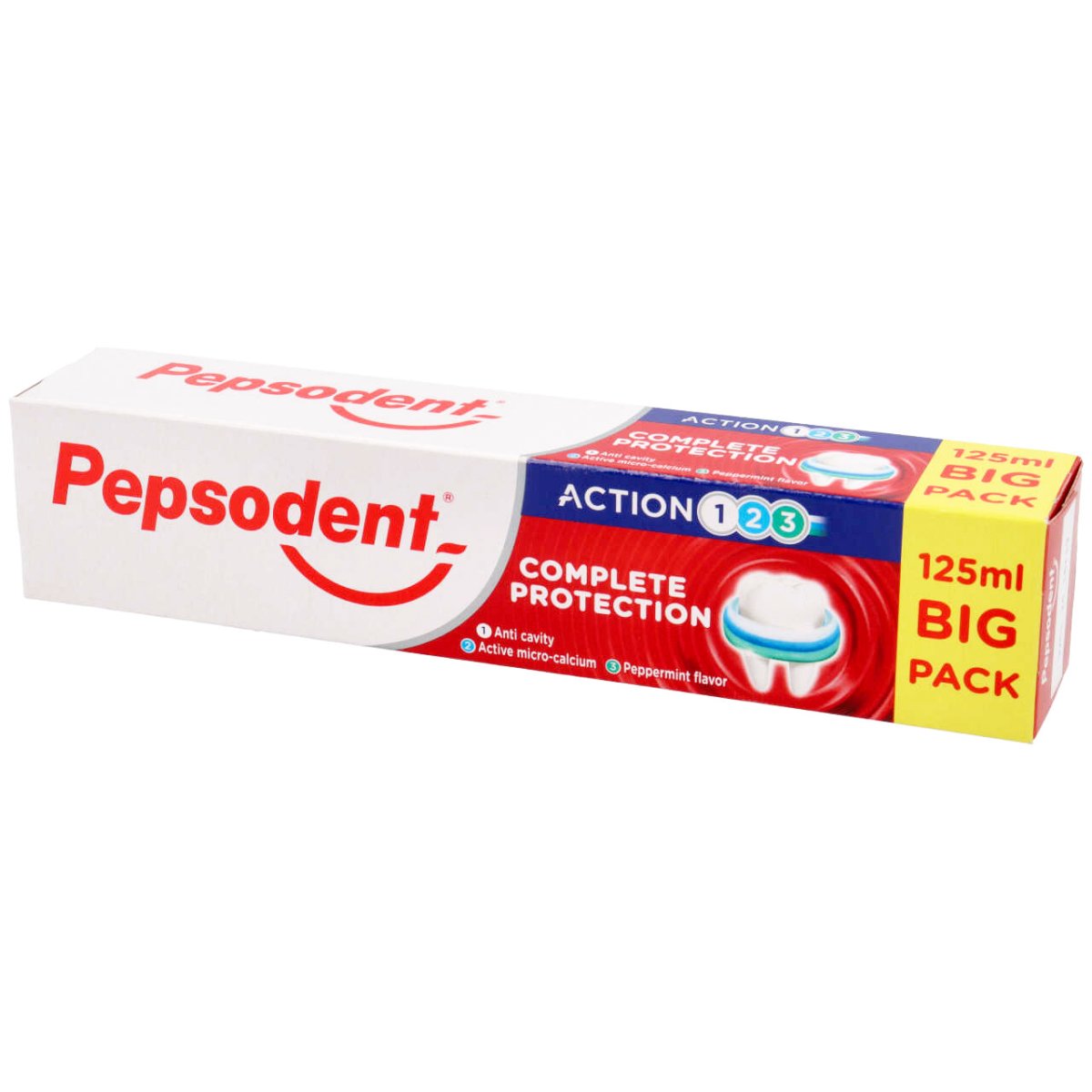 Pepsodent Tandpasta 125 ml. Complete Protection Action 1-2-3