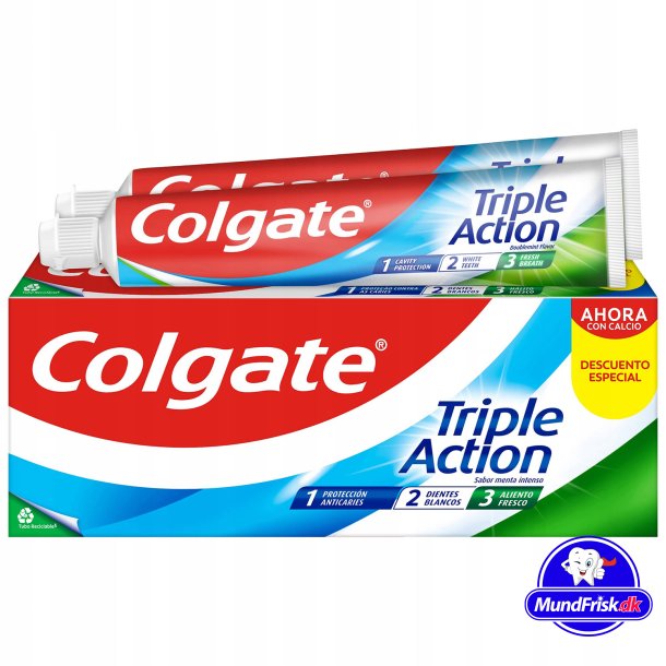 Colgate Tandpasta 2 x 75 ml Triple Action Original