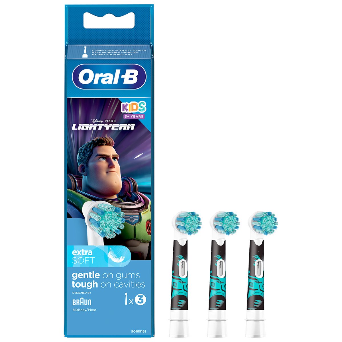 Oral-B Pixar Børstehoveder til børn Buzz Lightyear 3 stk.