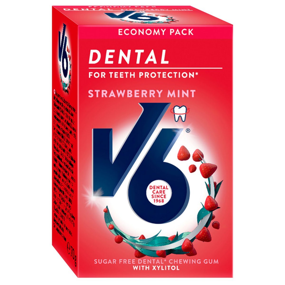 V6 Strawberry Mint Tyggegummi